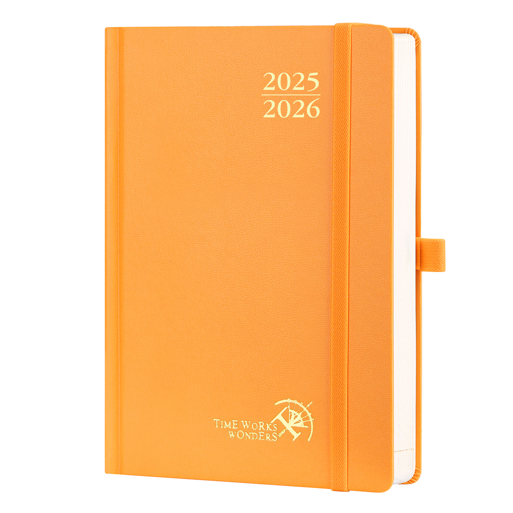 POPRUN A5 Daily Academic Planner 2025-2026 - Hardcover