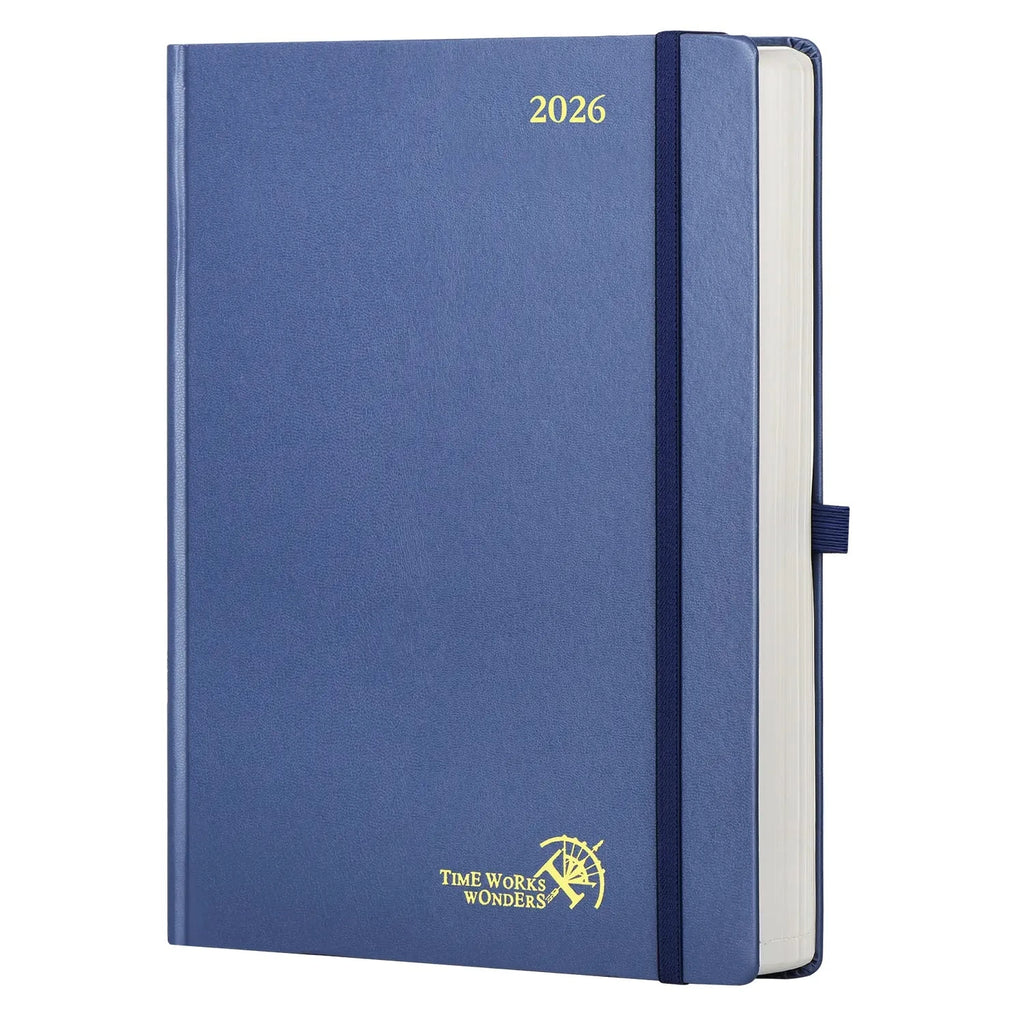 A4 Daily Planner 2026 Hard Cover Calendar Planner - Night Sky Blue – POPRUN