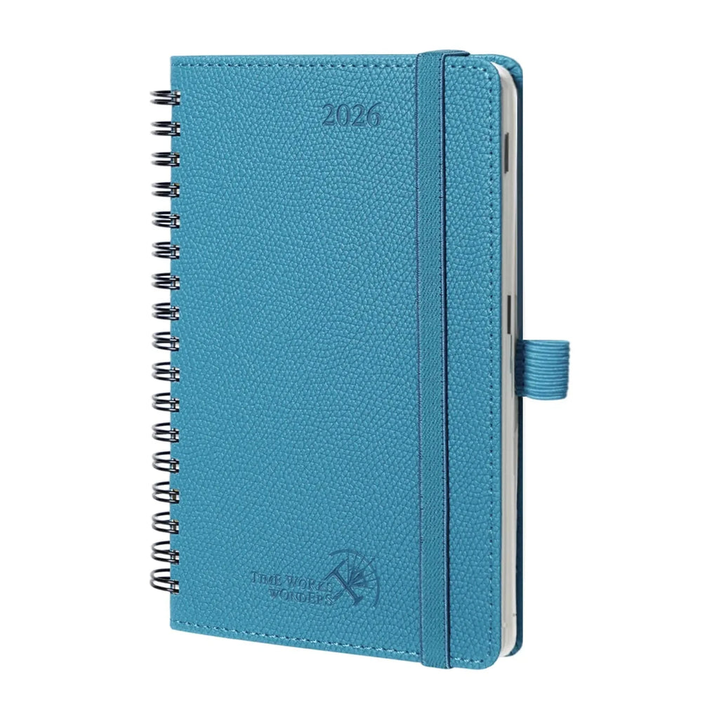 Pocket Weekly Planner 2026 - Spiral Hardcover|Horizontal Layout – POPRUN