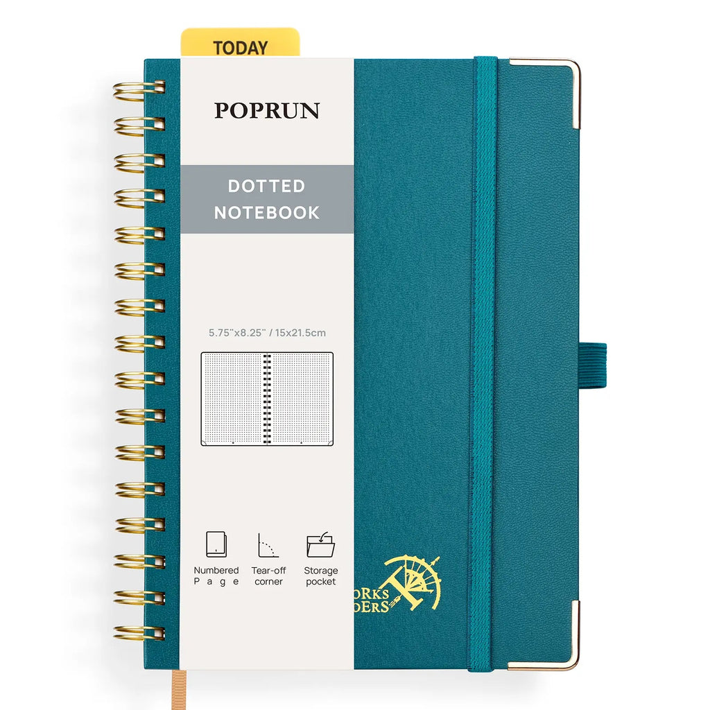 Pacific Green POPRUN Bullet Journal – Flexible DIY Notebook