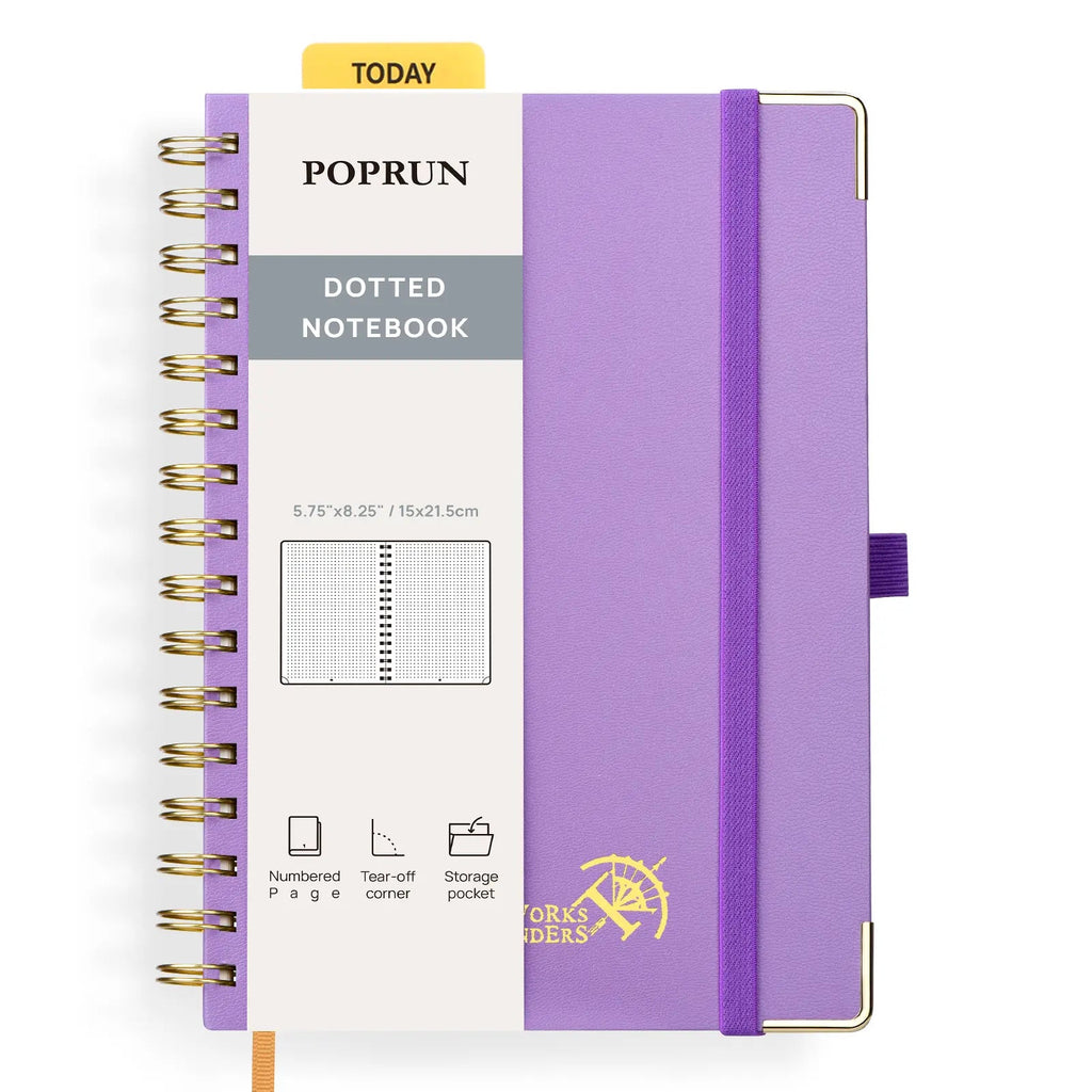 Violet POPRUN Bullet Journal – DIY-able Everyday Notebook